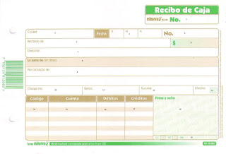 diccionario contable en ingles: Cash receipt/Recibo de caja