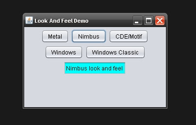 How to set different Look and Feel in Java Swing ?. | Learn Java by ...