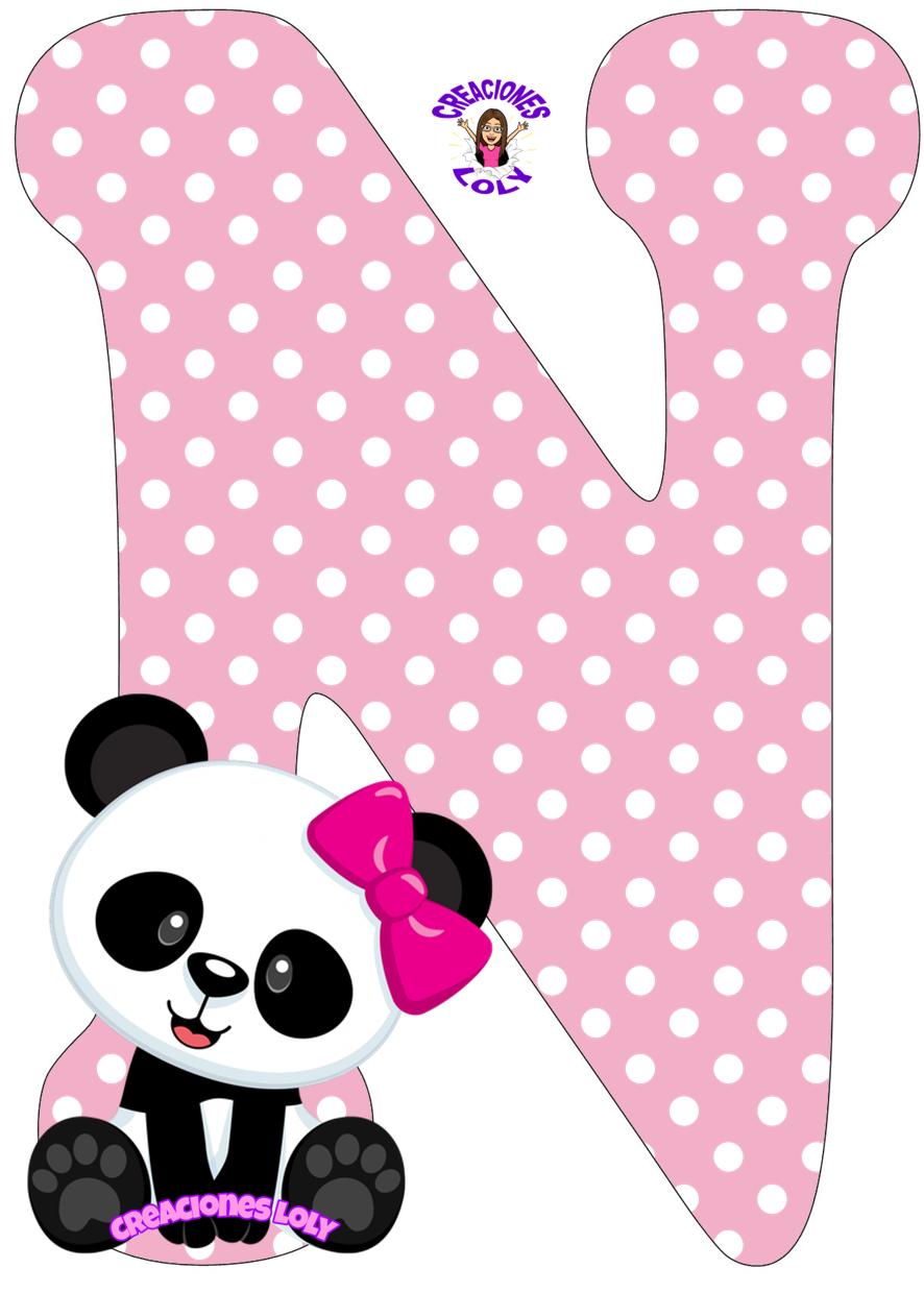 Creaciones Loly: Abecedario Osa Panda