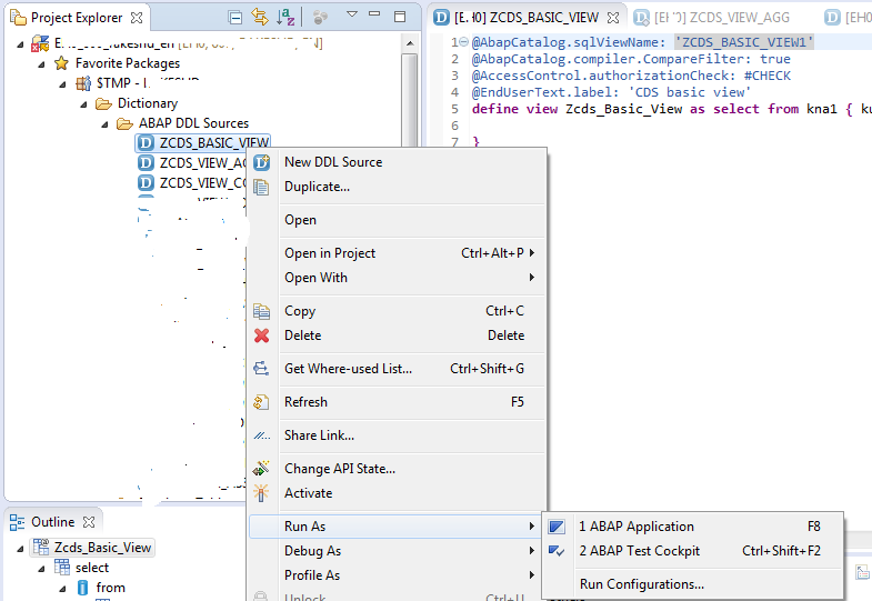 SAP Technical: How to Create a Basic CDS view in SAP HANA ABAP