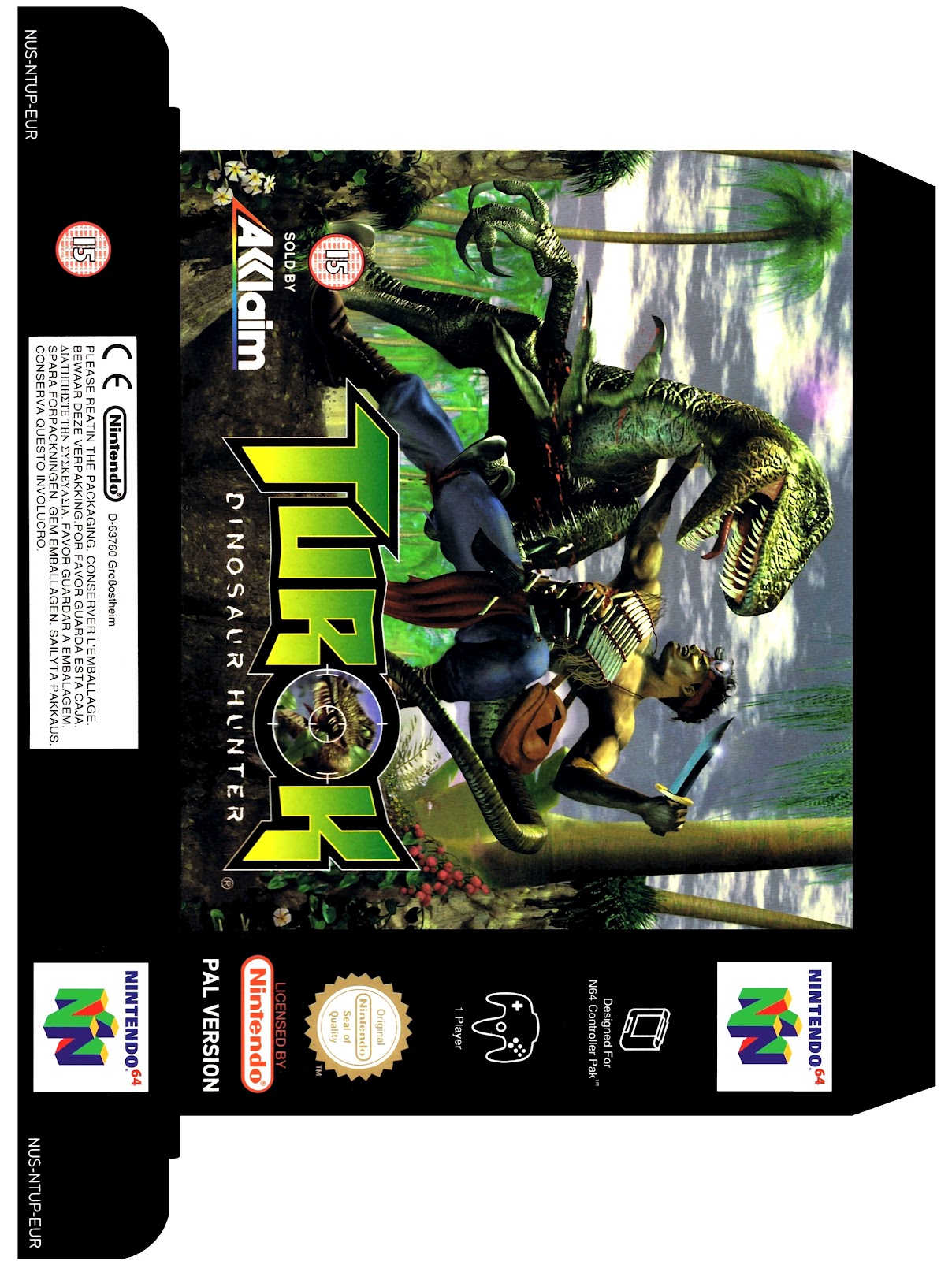 Gamer Labels: Turok Dinosaur Hunter