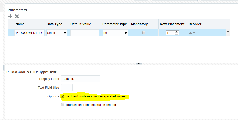 Oracle Application: How to pass multiple value in parameter with comma ... Oracle Application: How to pass multiple value in parameter with comma ...