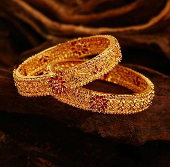 Designer golden bangles