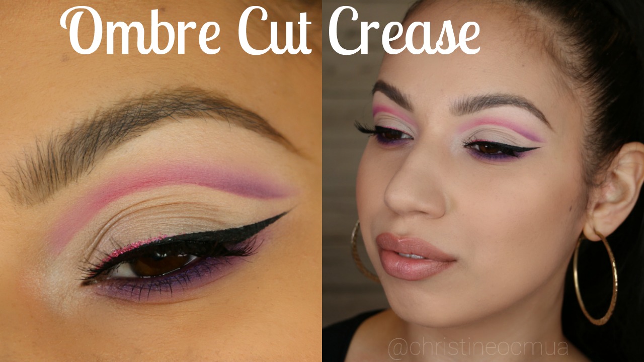 Pink & Purple Ombre Floating Cut Crease tutorial