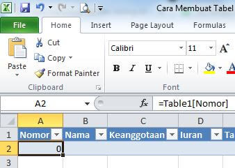 Cara Membuat Tabel Rekapitulasi Membership Di Excel
