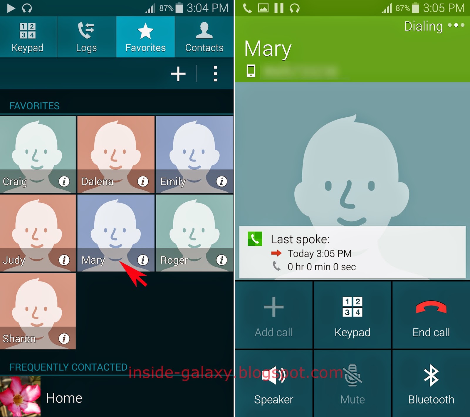 Inside Galaxy: Samsung Galaxy S5: How to Make a Call in Android 4.4.2 ...