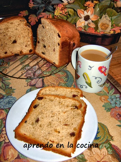 aprendo en la cocina: PAN DE TÉ NEGRO (en panificadora)