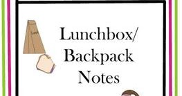 Classroom Freebies Too: Lunchbox Notes