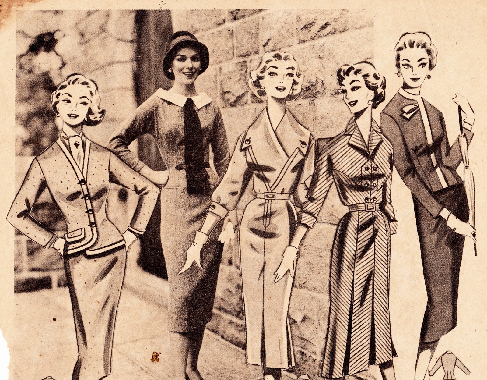 Boulevard de L'antique - Retro Scraps: Retro Ladies Fashion Collage
