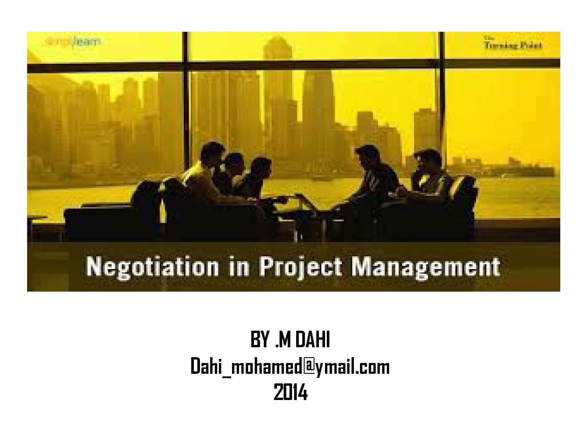Importance of Negotiation in Project Management