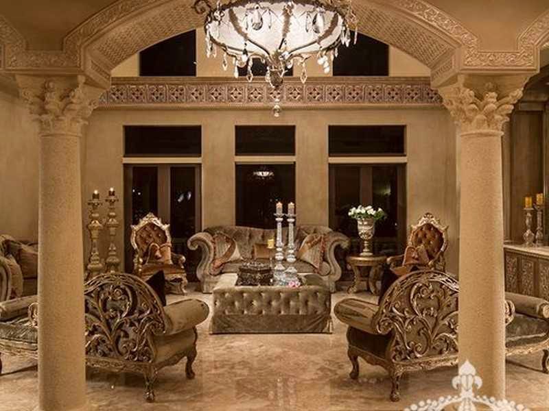 A Dramatic Opulent Residence with Magnificent Custom Ceilings and ...