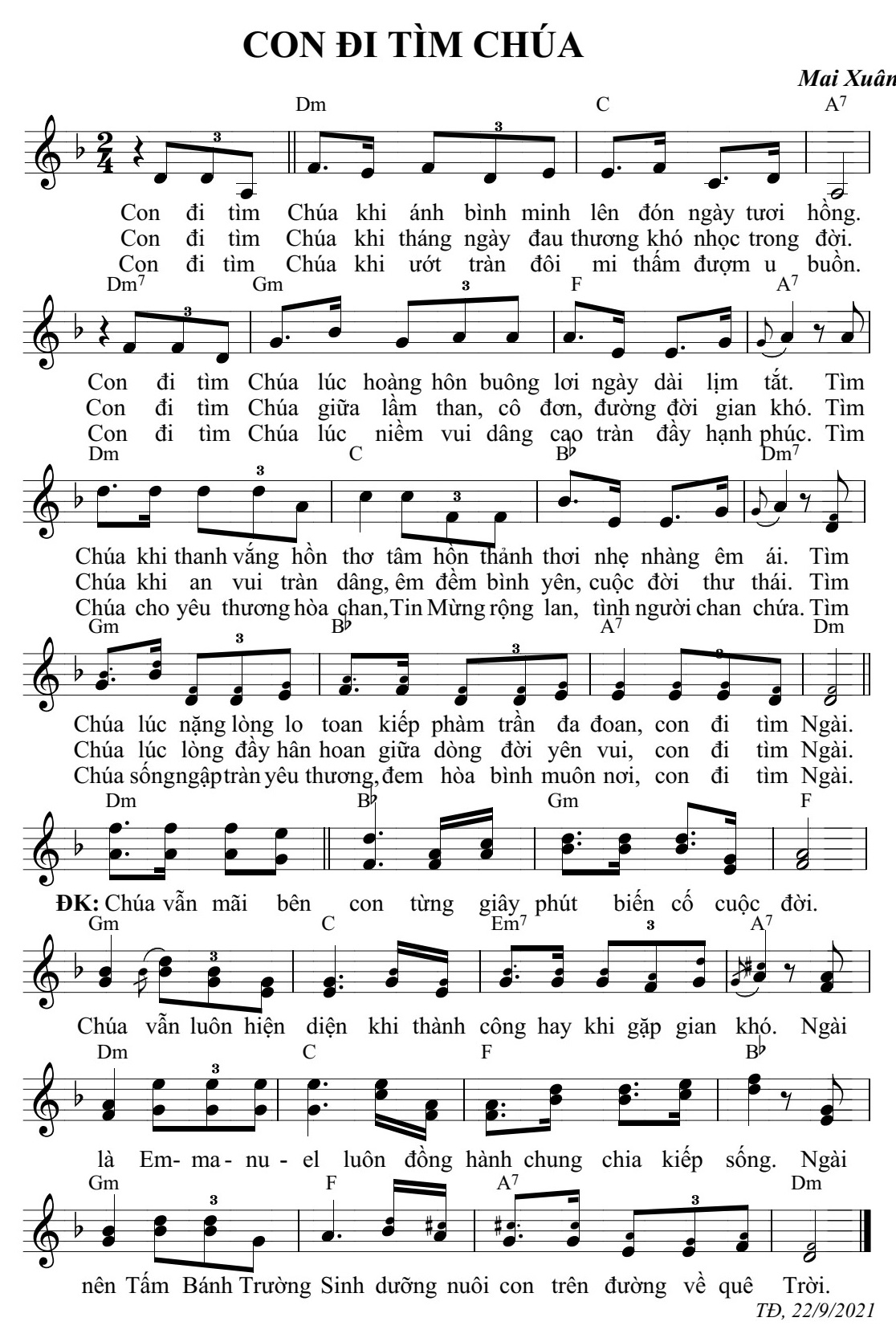 Ca nguyện: Con đi tìm Chúa | HỘI DÒNG MẾN THÁNH GIÁ THỦ ĐỨC