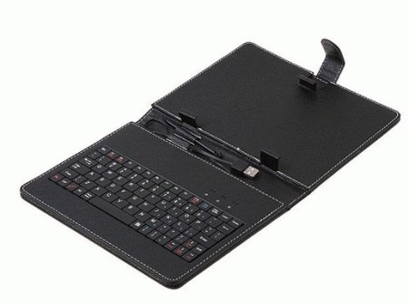 Jual Leather Cover Case Tablet + QWERTY Keyboard+Stylush