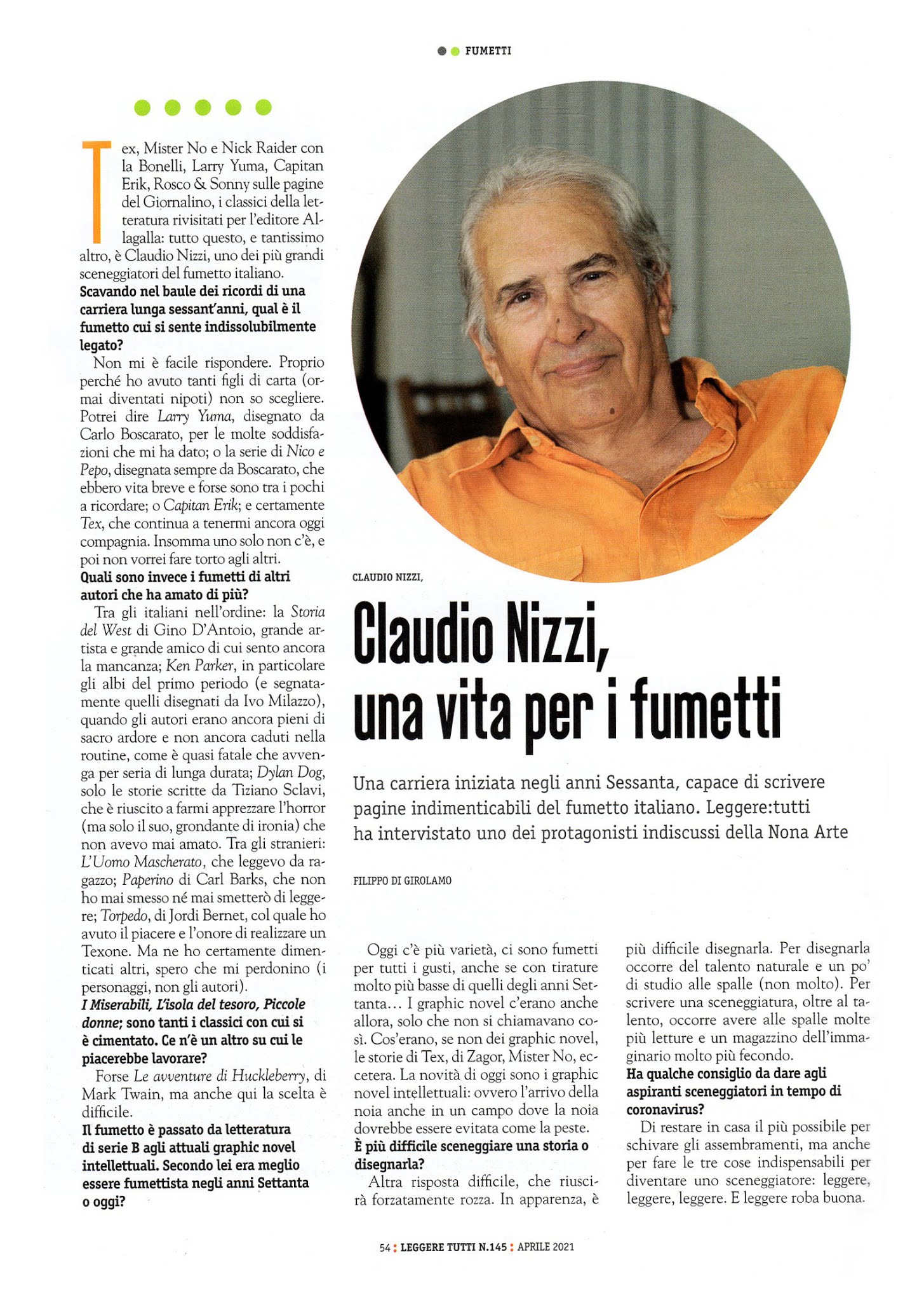 DIME WEB: LEGGERE: TUTTI CLAUDIO NIZZI