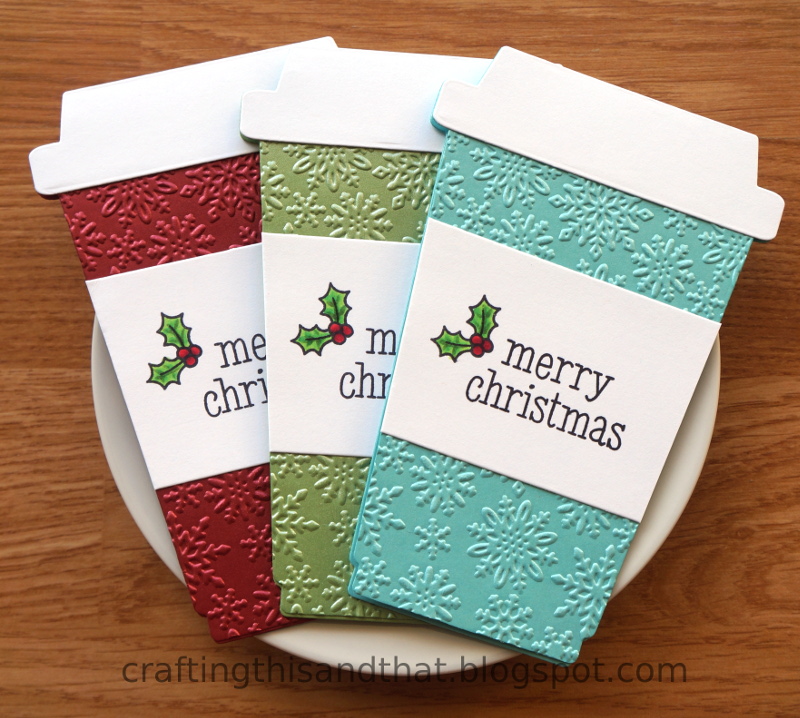 coffee cup shaped cards