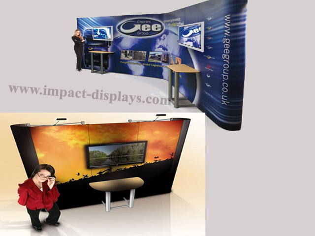 Trade Show Displays : Plasma Or LCD Screen Exhibition Display Stands