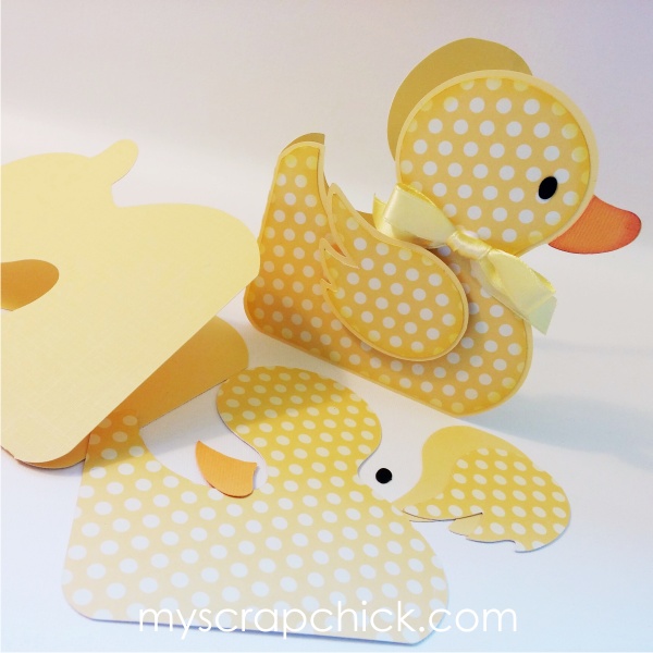 Simply Sweet Rubber Ducky Shape Card - myscrapchick