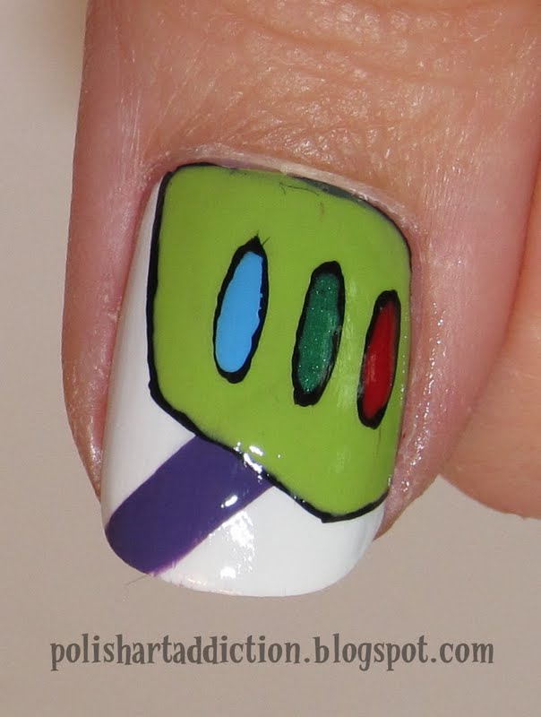 Buzz Lightyear Nail Art