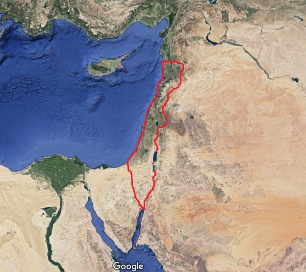 Begini Tampilan Peta Israel Raya, Eretz Israel atau Greater Israel yang ...