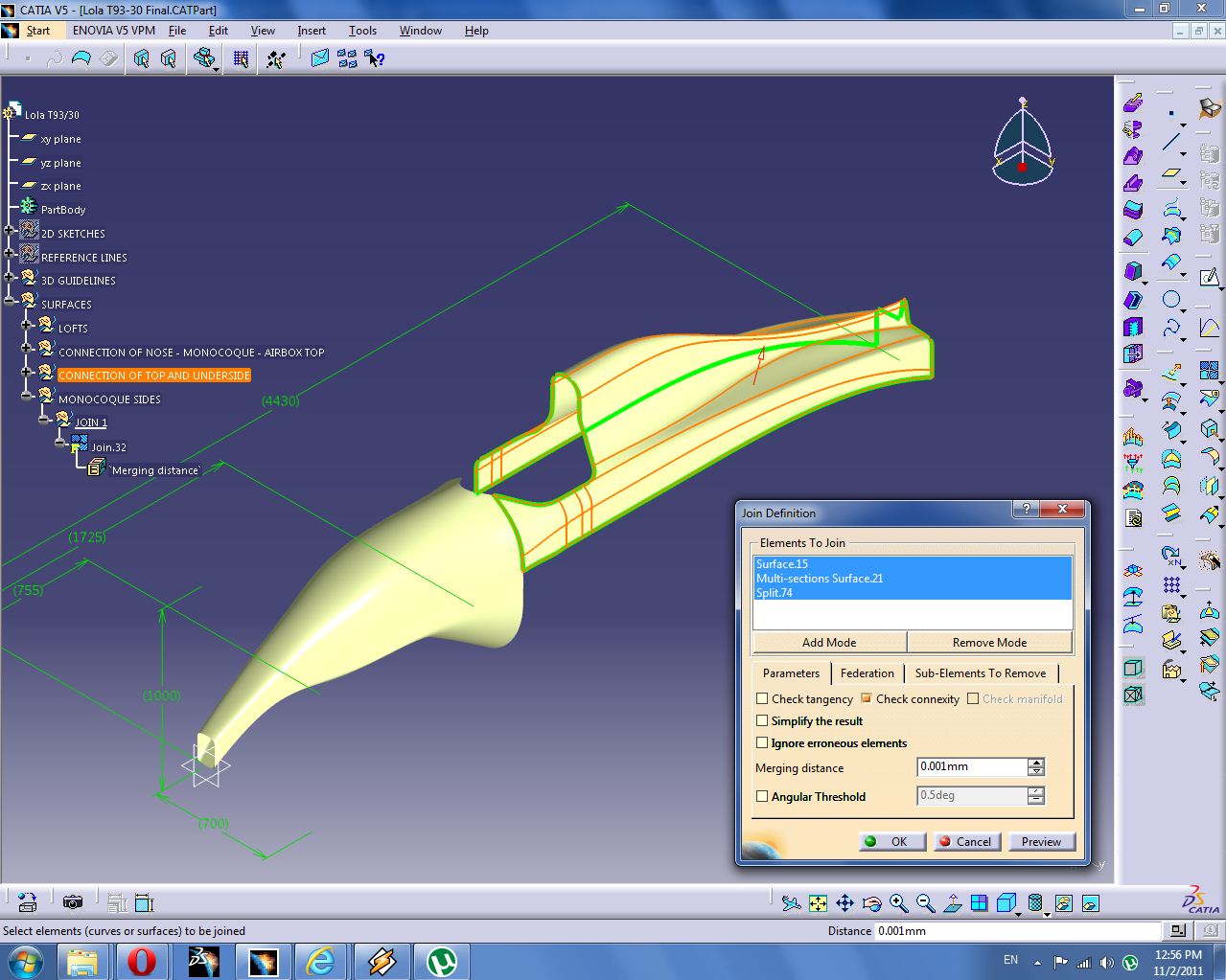 Scratchbuilding a 1/20 scale F1 replica: F1 car design in Catia V5 xiv