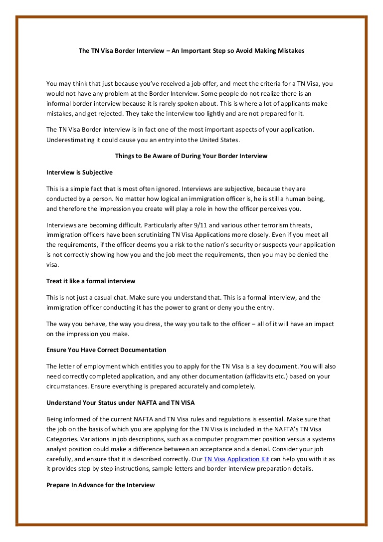 Tn Visa Offer Letter Template ~ Resume Letter