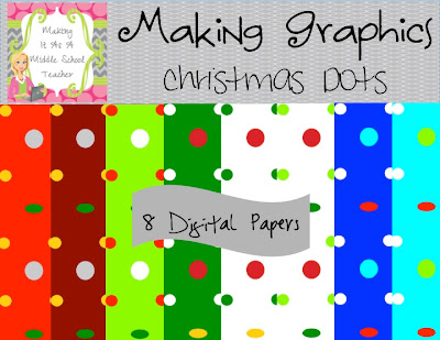 Classroom Freebies Too: Christmas Dots ~ Digital Papers