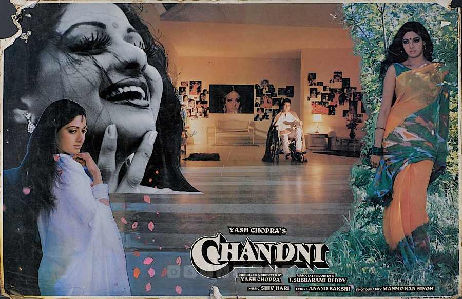 Sridevi: Sridevi dominating posters of the film Chandni (1989 ...