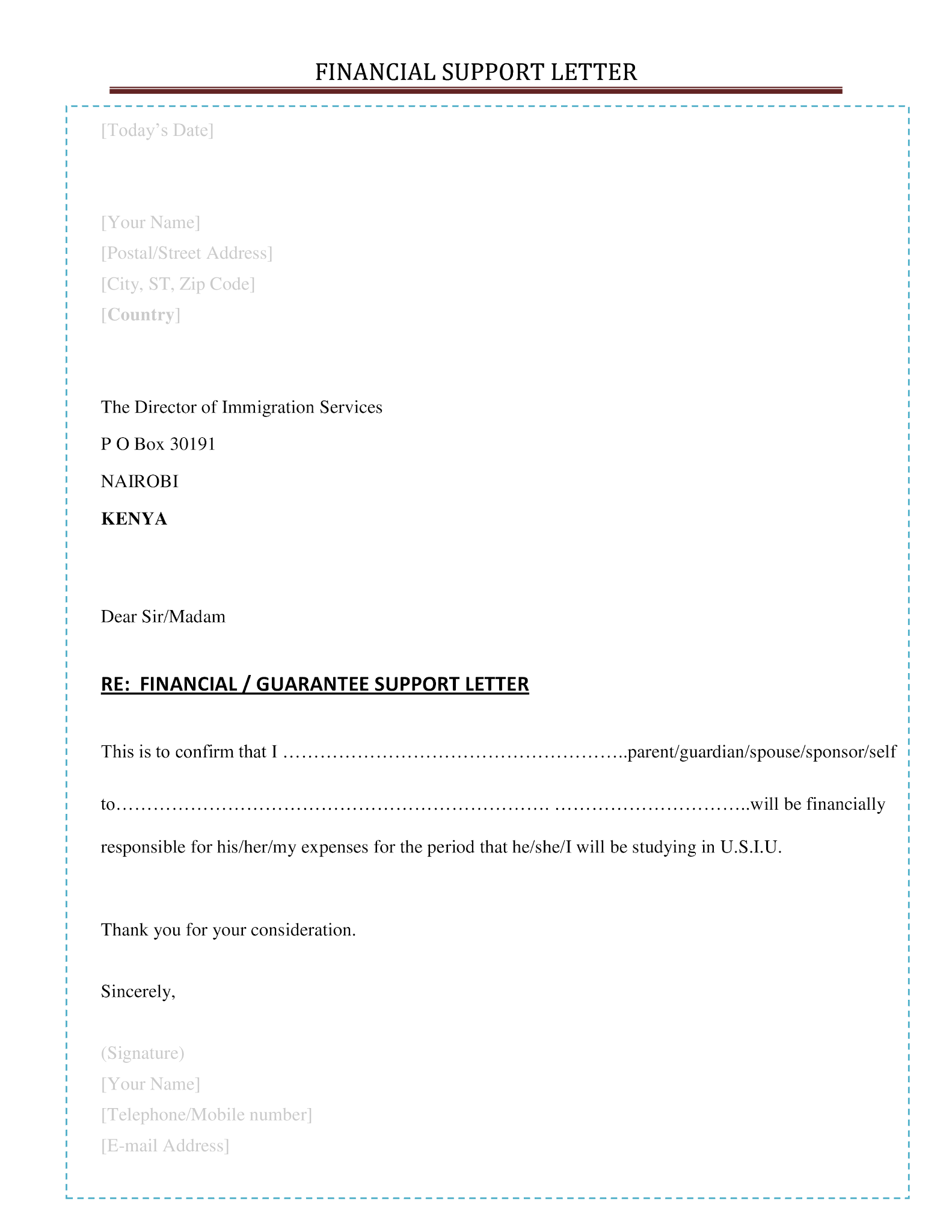 Letter Of Financial Support Thankyou Letter letter-of-financial-support-thankyou-letter