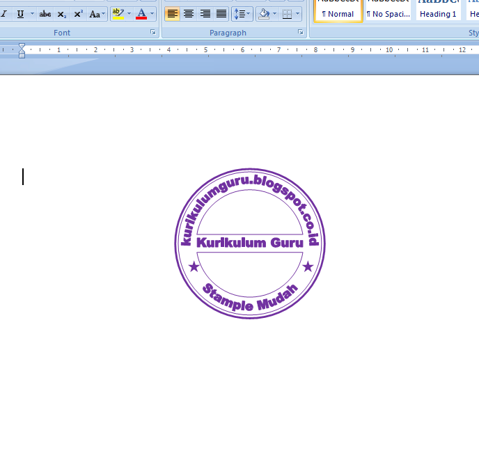 Tutorial Membuat Stample Dengan Menggunakan MS. Office Word - Kurikulum ...
