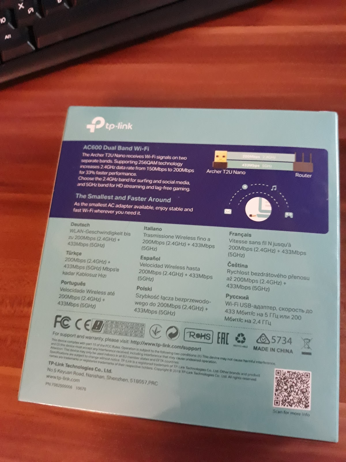 TP-Link AC600 Archer T2U Nano Wireless USB adapter - features and specs