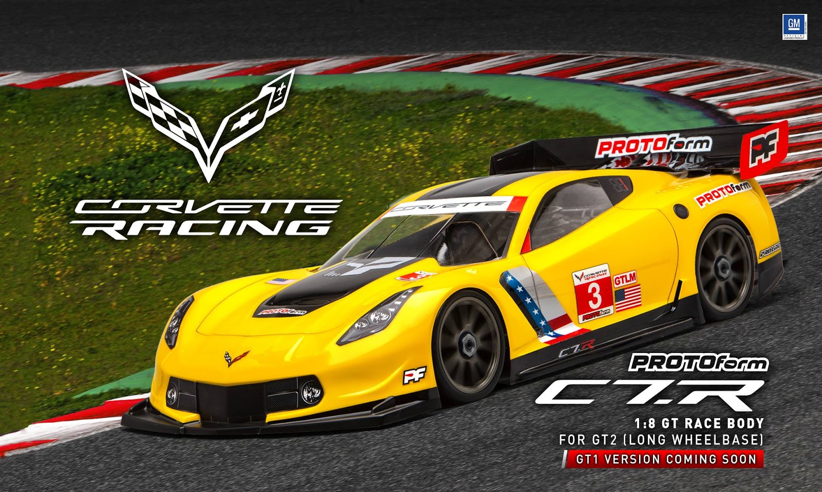PROTOform 1/8GT用「Chevrolet® Corvette™ C7.Rボディ」登場|ラジコンもんちぃ - オフロード/オンロード/ドリフト ラジコンニュース