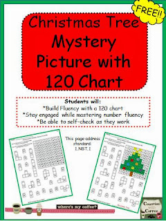 Counting With Coffee: Christmas Tree Mystery Picture on a 120 Chart