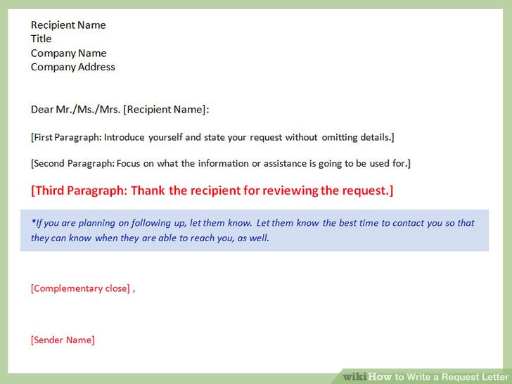 How To Write A Request Letter ~ Thankyou Letter