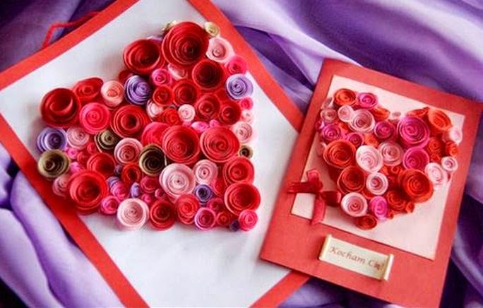 DIY Paper Swirls Heart Shaped Card - The Idea King