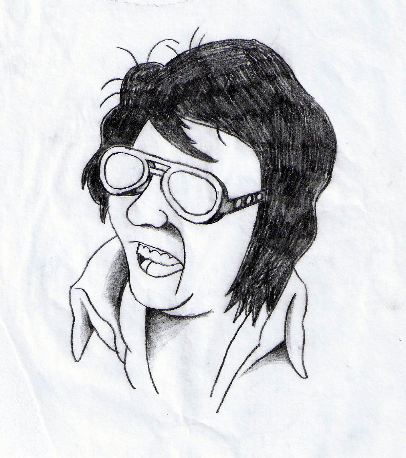 Jay's Illustration: Fat Elvis and bar doodle