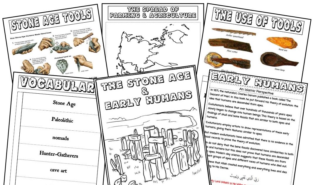 Iman's Home-School: The Stone Age & Early Humans Interactive Notebook