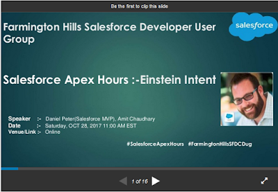Amit Salesforce | Salesforce Tutorial: Salesforce Apex Hours: Einstein Intent