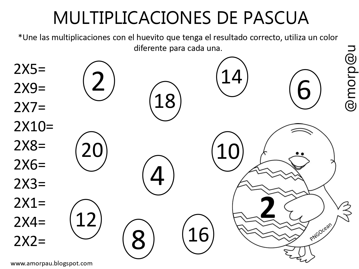 Cuadernillo de Pascua: Actividades matemáticas y de redacción.