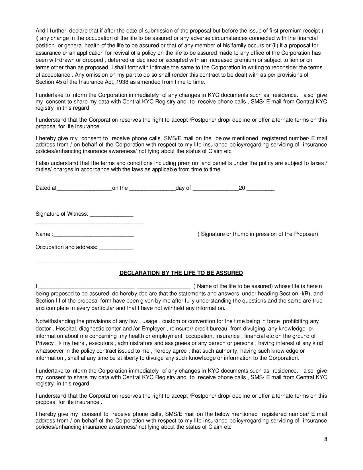 LIC Forms Download - LIC Form 340 - ( Rev. 2019 ) - Download LIC Form ...