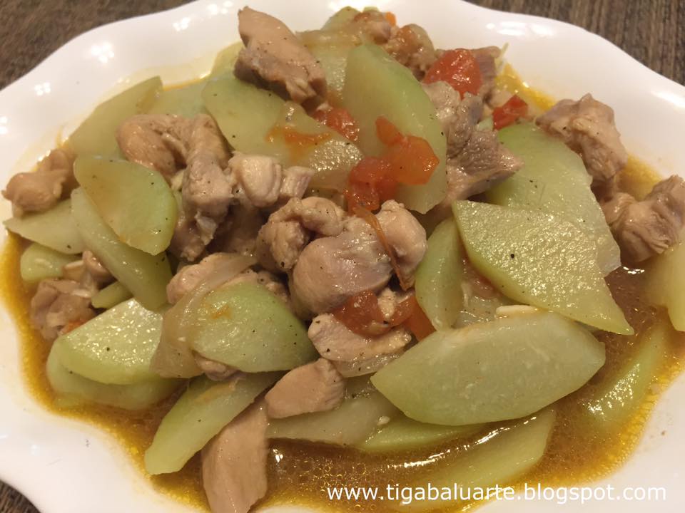 Ginisang Sayote with Chicken Recipe