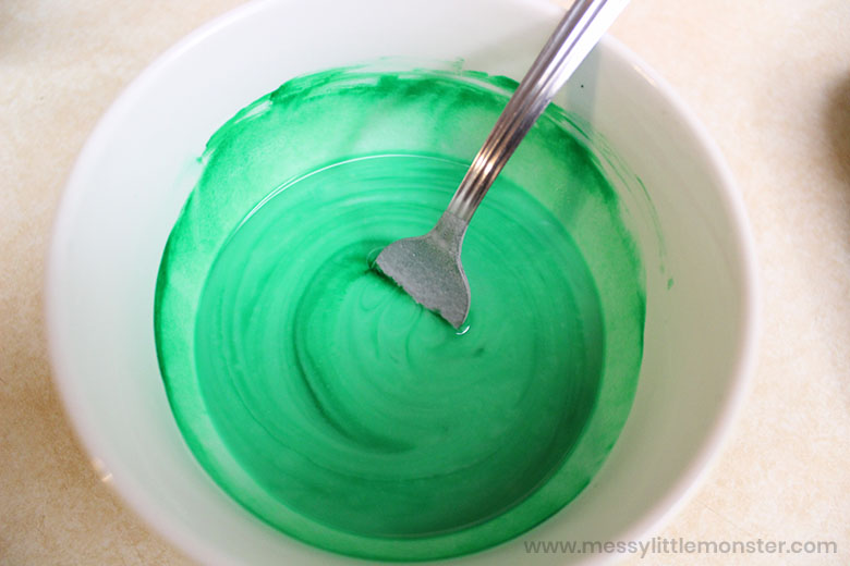 Homemade fizzy sidewalk chalk paint - Messy Little Monster