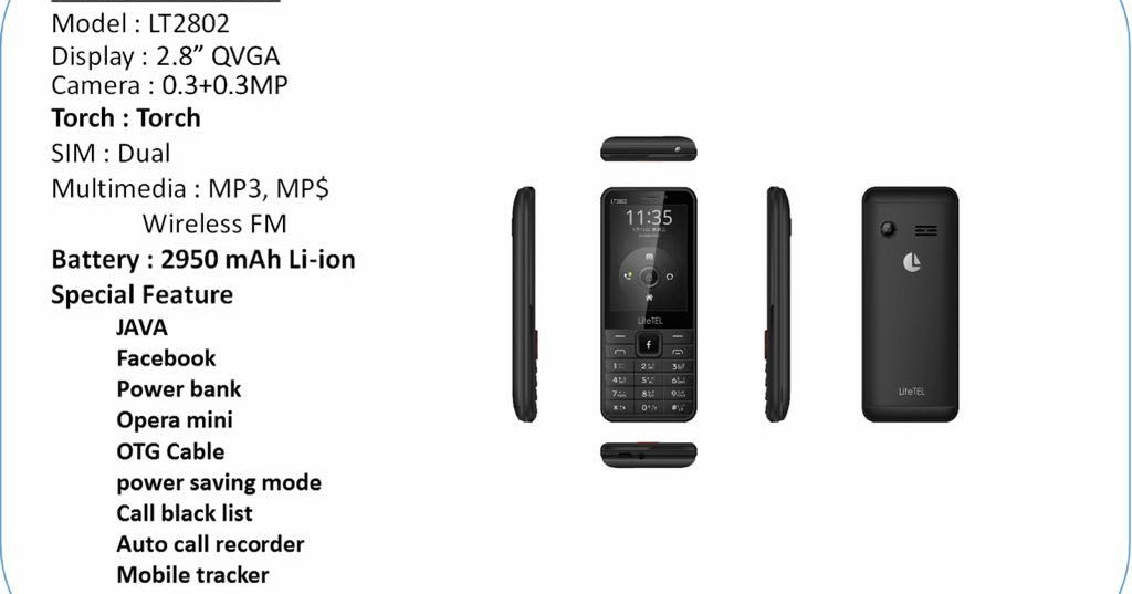 Lite TEL LT 2802 - Lite TEL Mobile