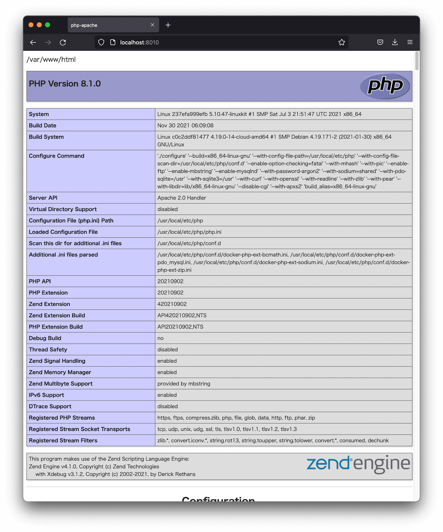 【完成版】DockerにPHP＋Apache＋MySQL開発環境を設定してみた