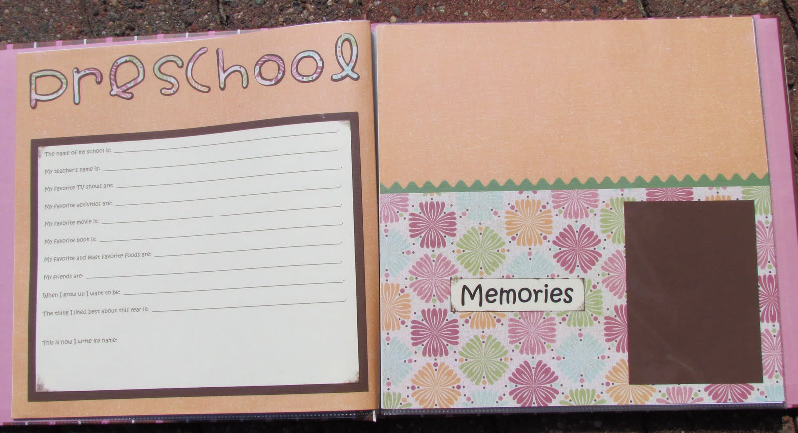 Timesaving Designs: PK-12th grade 12x12 School Memory Album