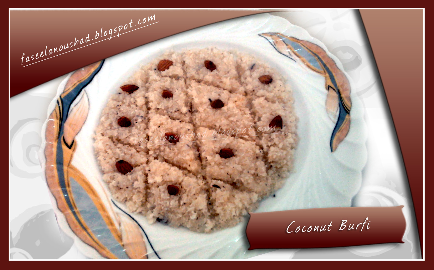 GOOD FOOD ENDS WITH GOOD TALK: Coconut Burfi