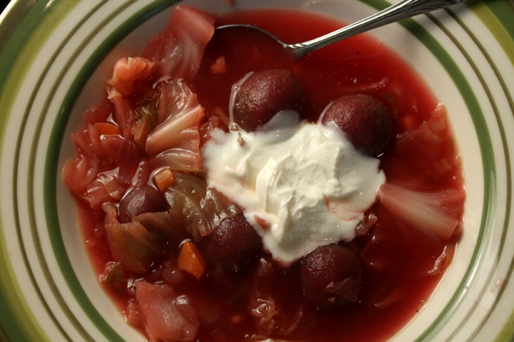The 99 Cent Chef: Borscht - Beet and Cabbage Soup