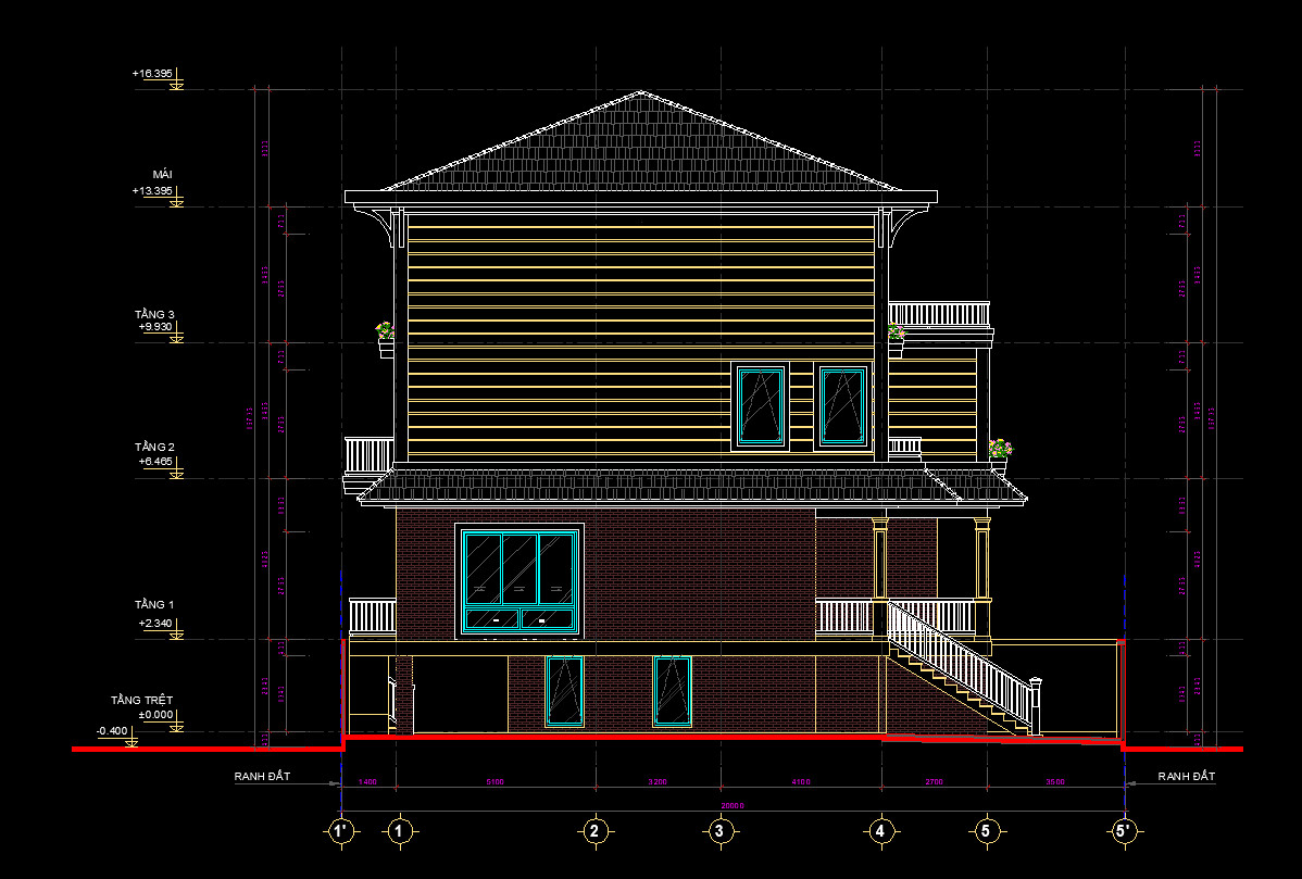 Modern Villa 2D Plan Free Download - Civil Engineering