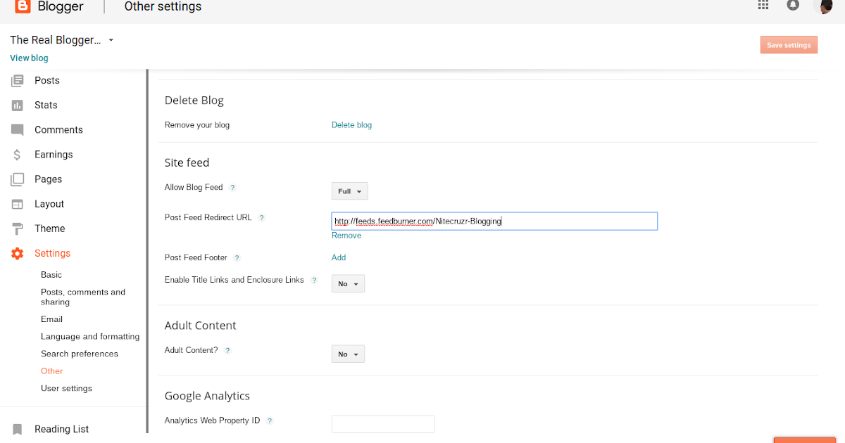 Check The "Adult Content?" Setting For Your Blog