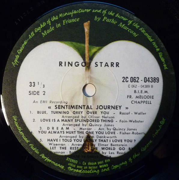 LA DISCOGRAPHIE FRANCAISE DES BEATLES EN SOLO 45 Tours: 1970 - RINGO ...