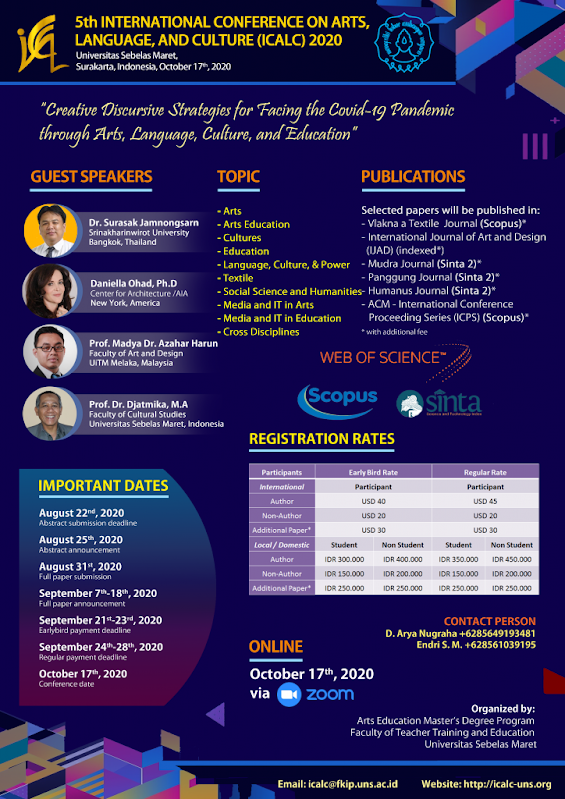 SCOPUS: 5th International Conference on Arts Language and Culture ...